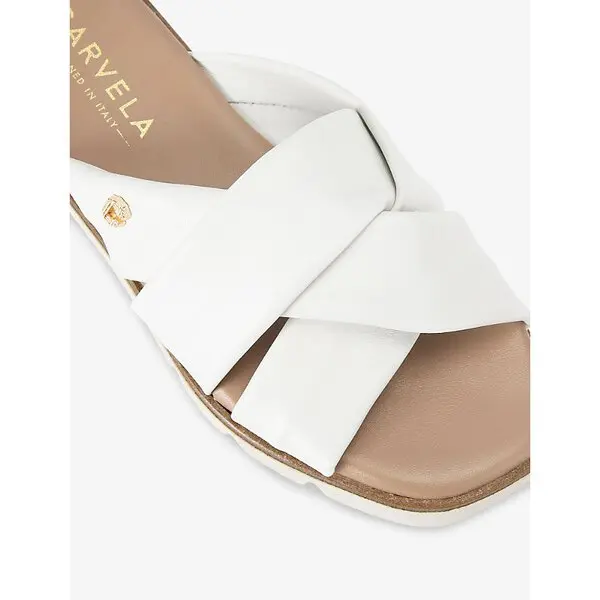 Carvela Vita Leather Sandals - White
