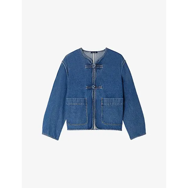 Soeur Agatha Boxy-fit Denim Jacket - Bleu