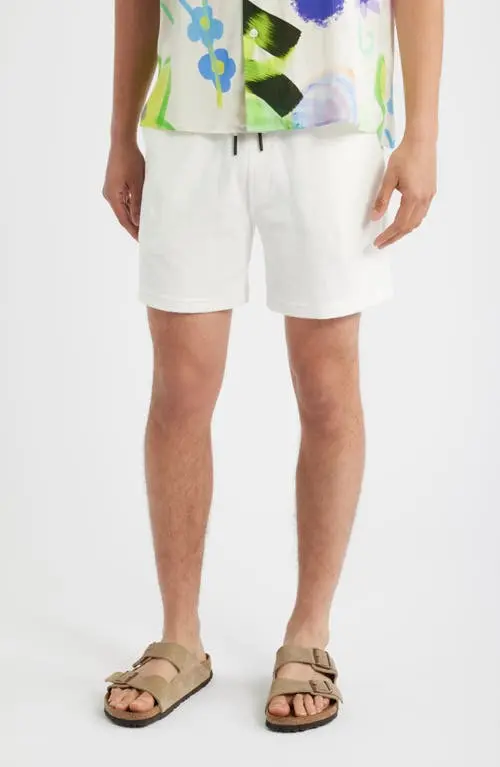 Oas Cotton Terry Drawstring Shorts - White