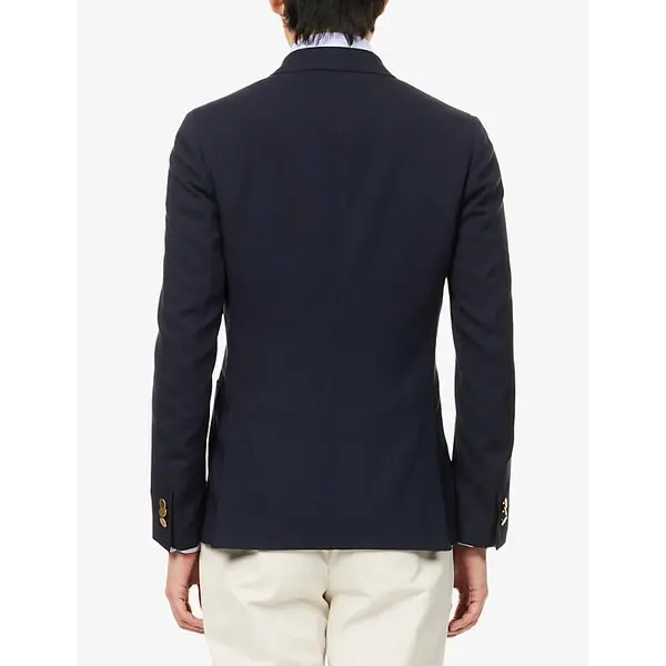 Paul Smith Double-breasted Notched-collar Woven Jacket