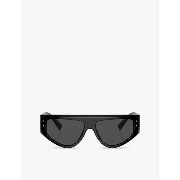 Dolce & Gabbana Rectangle Acetate Sunglasses - Black