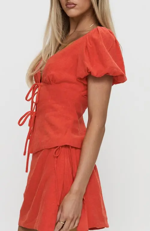 Princess Polly Wilhelmina Tie Front Top