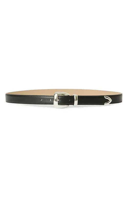 B-low The Belt Duke Leather Belt - Black Silver