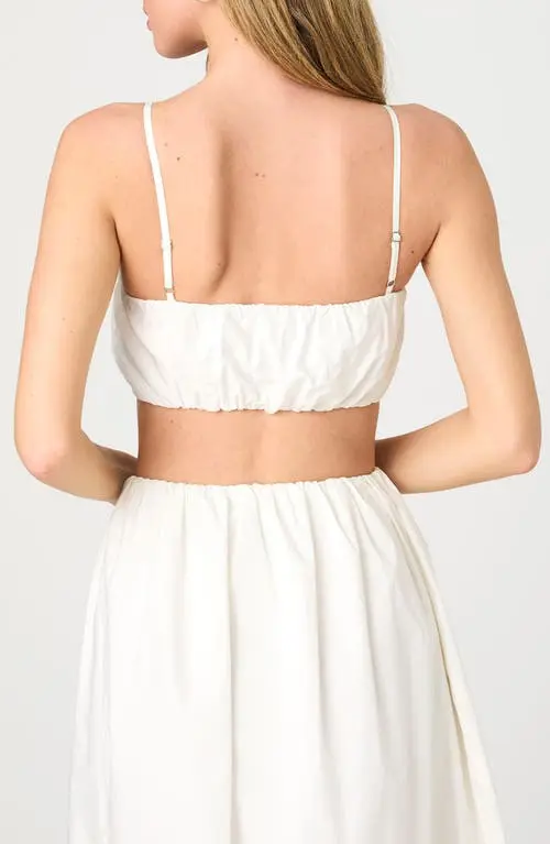 French Connection Cotton Bubble Crop Top