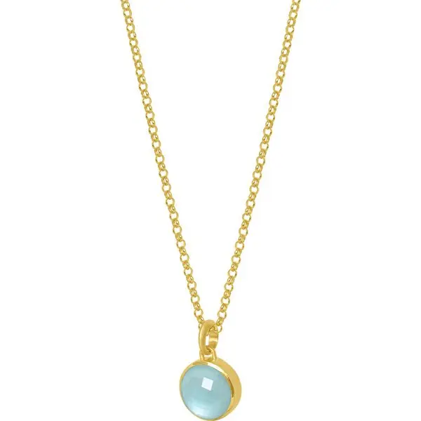 DEAN DAVIDSON Signature Pendant Necklace - Iridescent Sky Blue/ Gold
