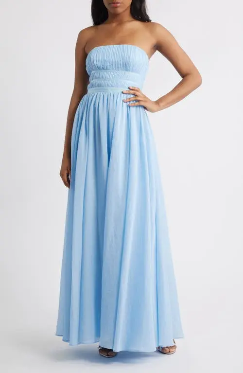 Lulus Strapless Pleated Dress