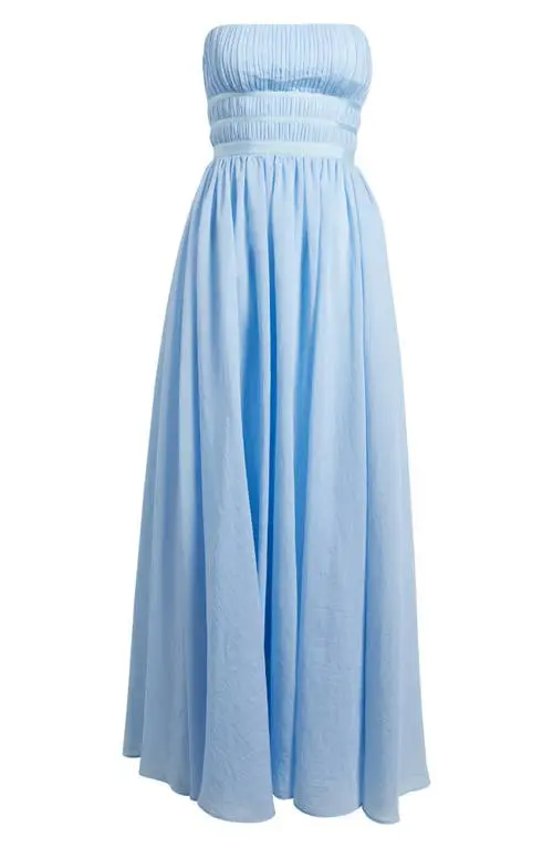 Lulus Strapless Pleated Dress