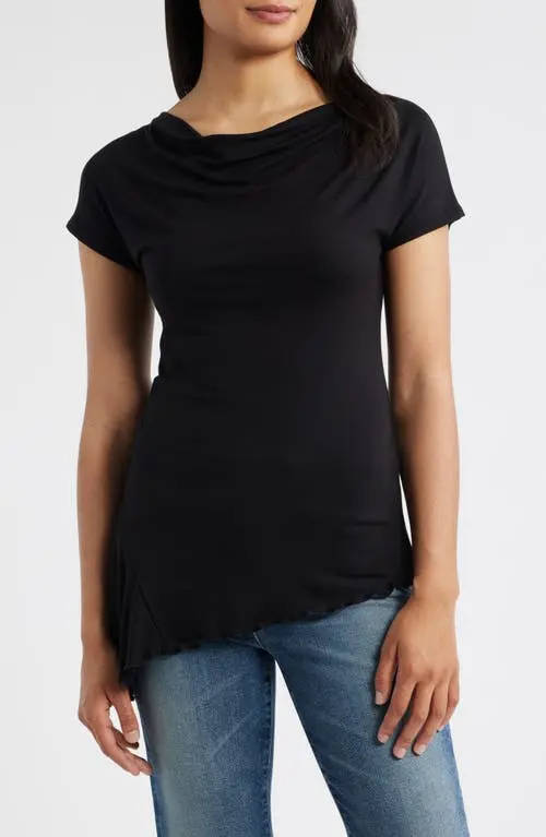 Loveappella Ruched Asymmetric Top
