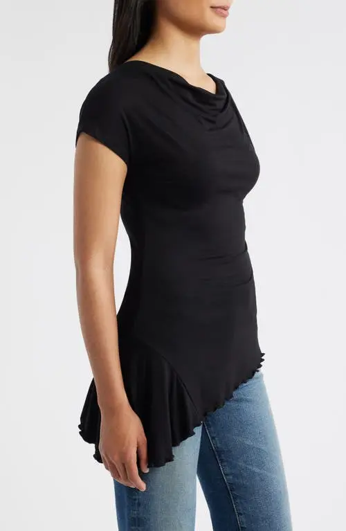 Loveappella Ruched Asymmetric Top