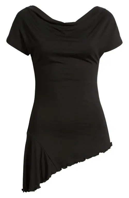 Loveappella Ruched Asymmetric Top