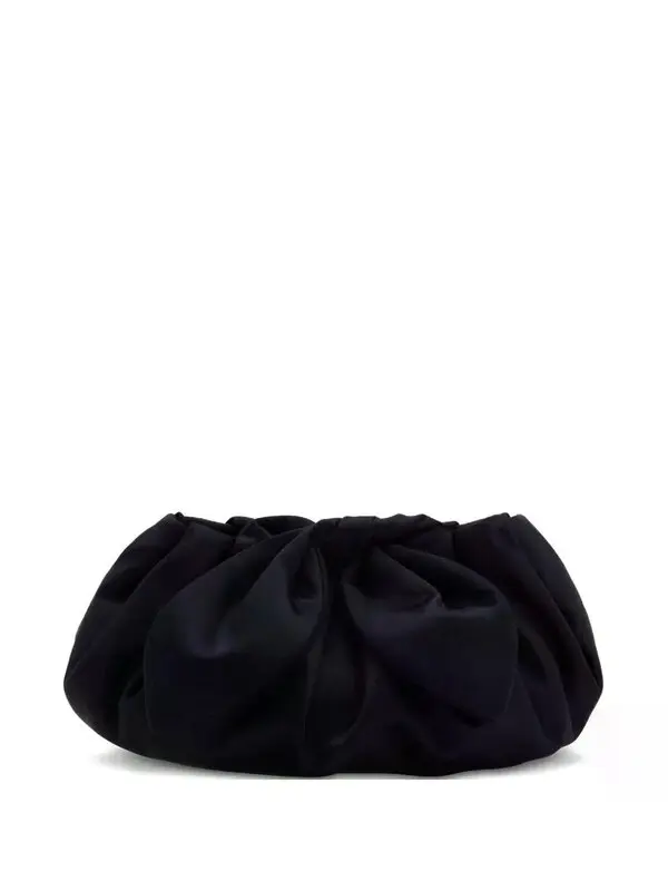 Oscar De La Renta Satin Clutch With Chain - Blue