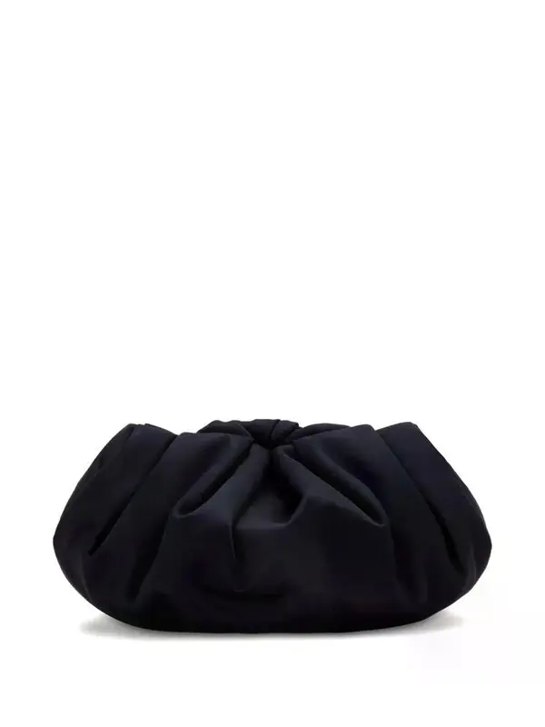 Oscar De La Renta Satin Clutch With Chain - Blue