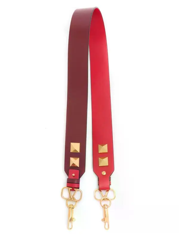 Valentino Garavani Rockstud Reversible Leather Strap - Red