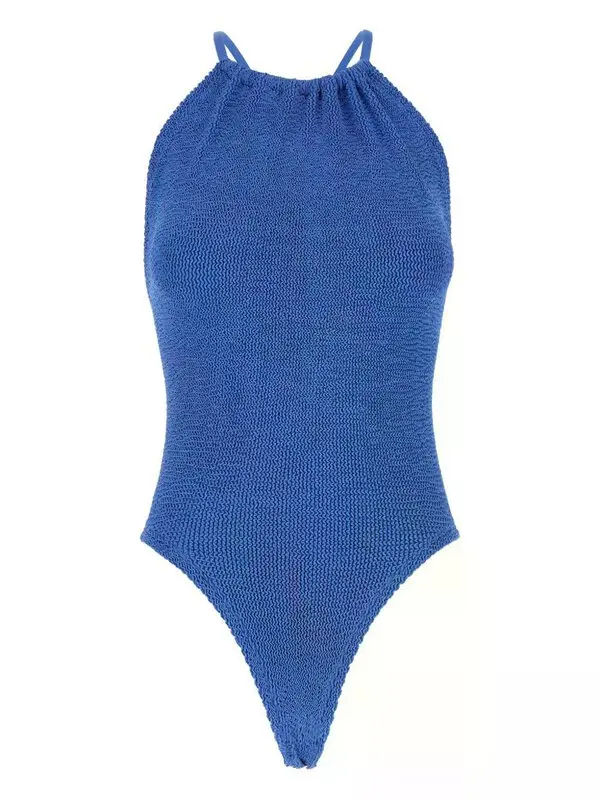 Hunza G Textured One-piece Swimsuit - Blue
