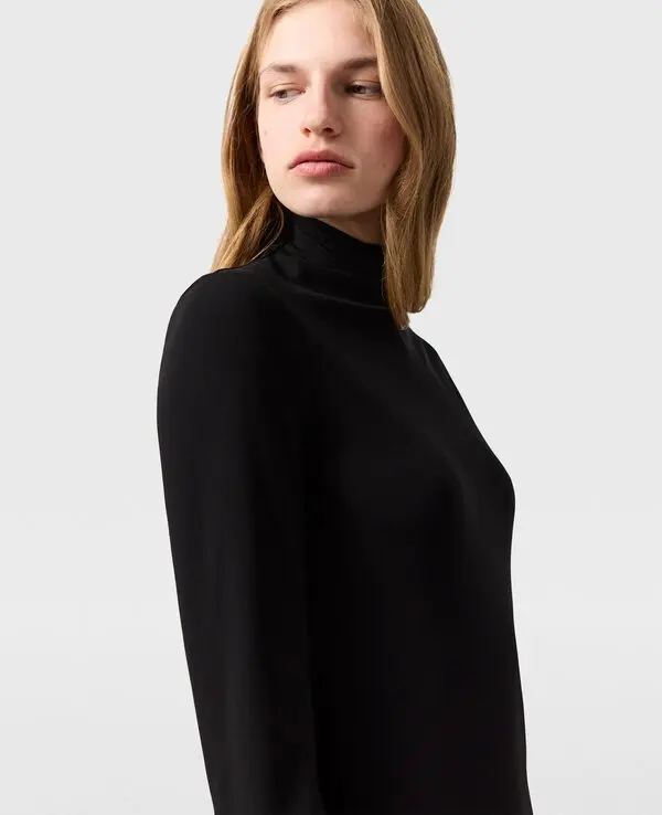 Stella McCartney Asymmetrical Cape Midi Dress - Black