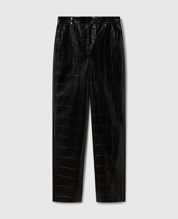 Stella McCartney Crocodile-embossed Straight-leg Pants
