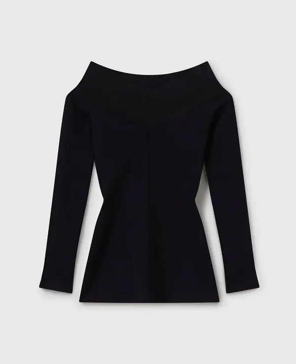 Stella McCartney Straight-neck Long-sleeve Top