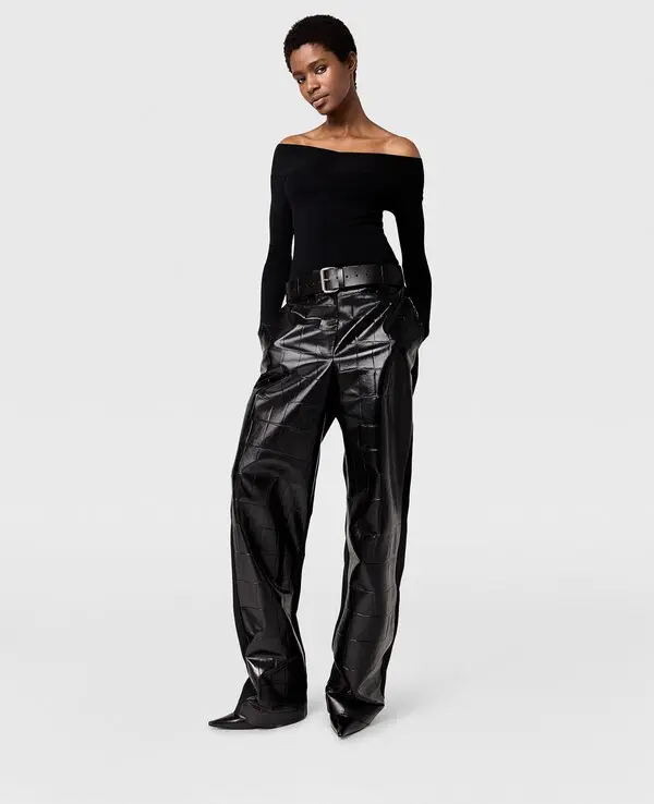 Stella McCartney Straight-neck Long-sleeve Top