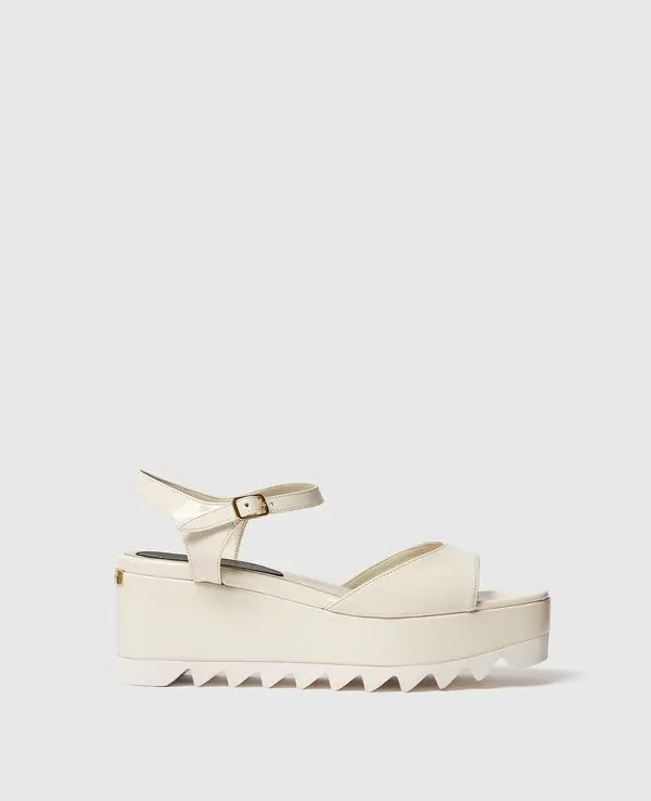 Stella McCartney Elyse Patent Platform Sandals - White