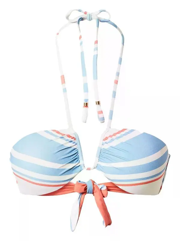 TWINSET Striped Bikini Top - Blue