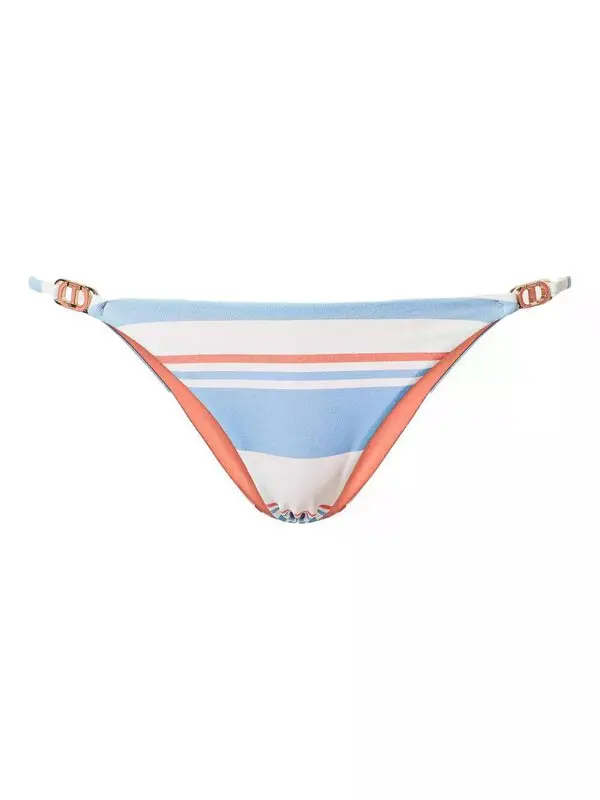 TWINSET Striped Bikini Bottom - Blue