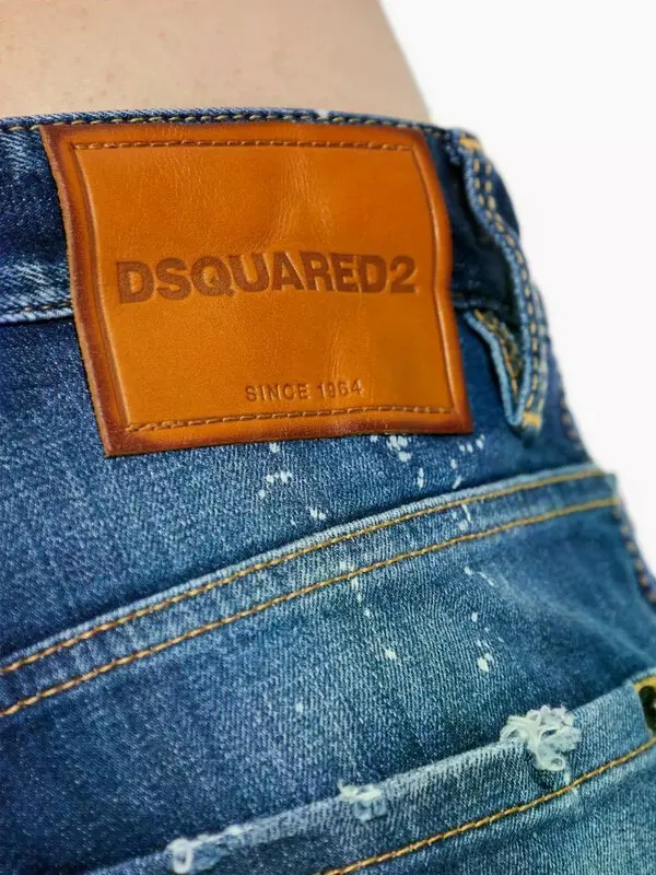 Dsquared2 Cotton Denim Shorts - Blue