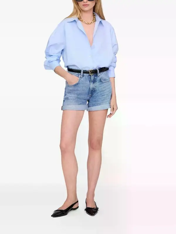 ANINE BING Heath Denim Shorts - Blue