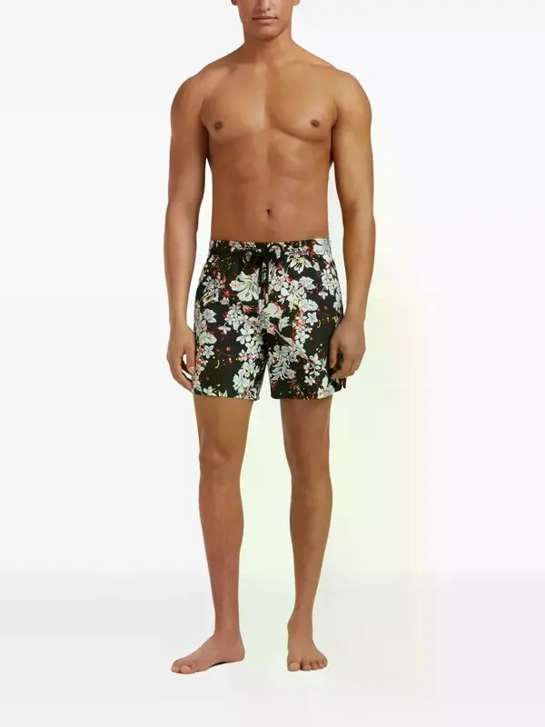Vilebrequin Palm Angels Flower Splash Swim Shorts - Black