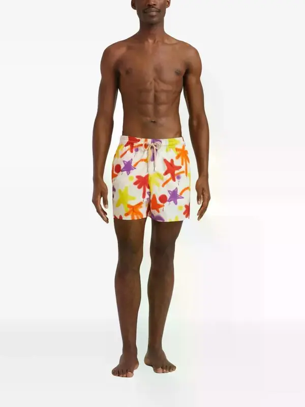Vilebrequin Palm Angels Spray Paint Swim Shorts - White
