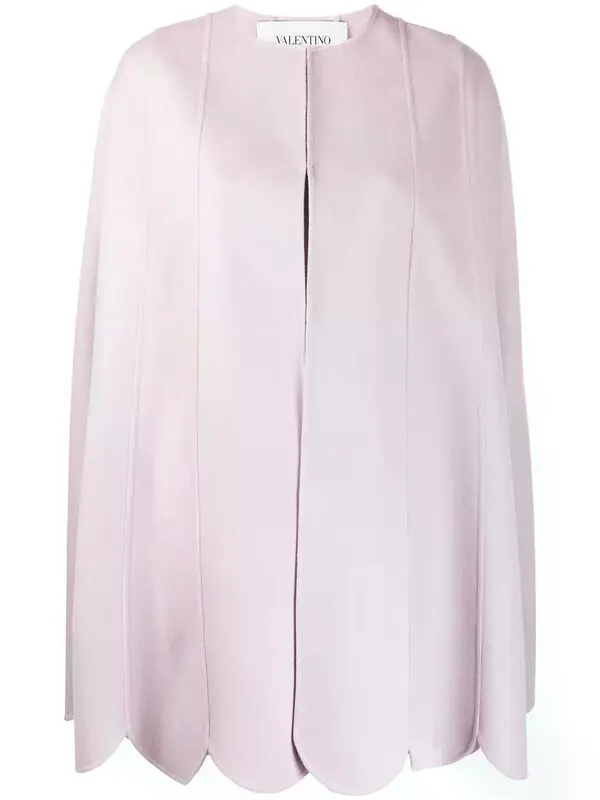 Valentino Garavani Scalloped Hem Cape