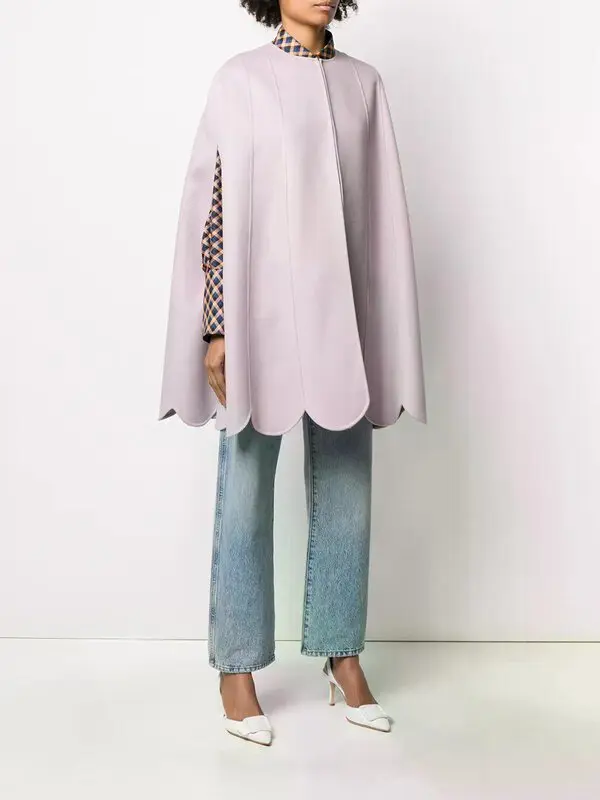 Valentino Garavani Scalloped Hem Cape