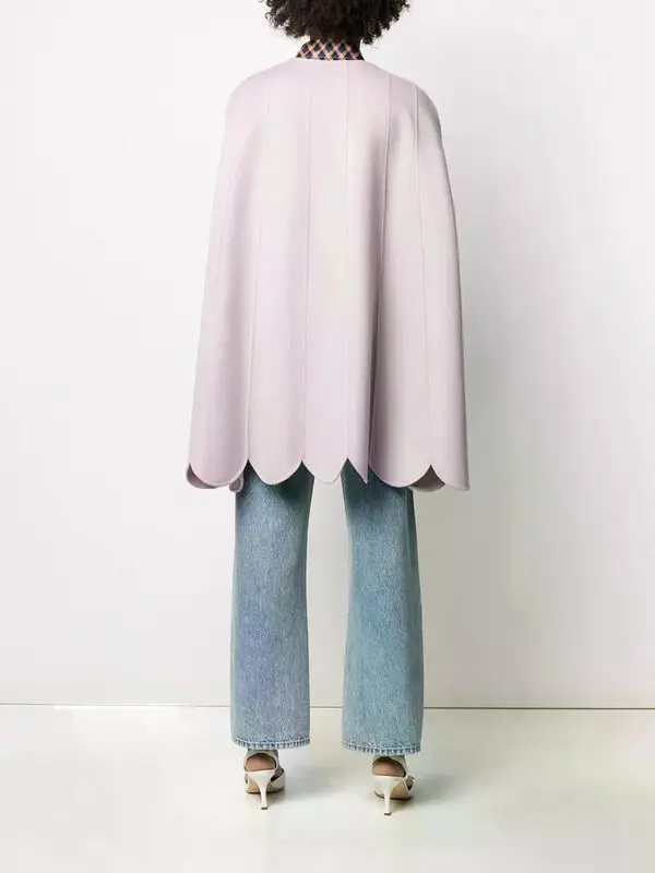 Valentino Garavani Scalloped Hem Cape