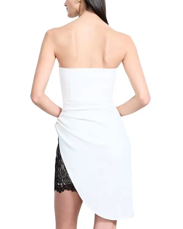 Bcbgmaxazria Strapless Lace Inset Dress