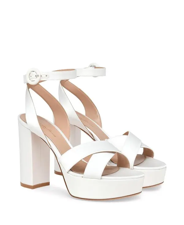 GIANVITO ROSSI Sabrina Sandals - White Satin