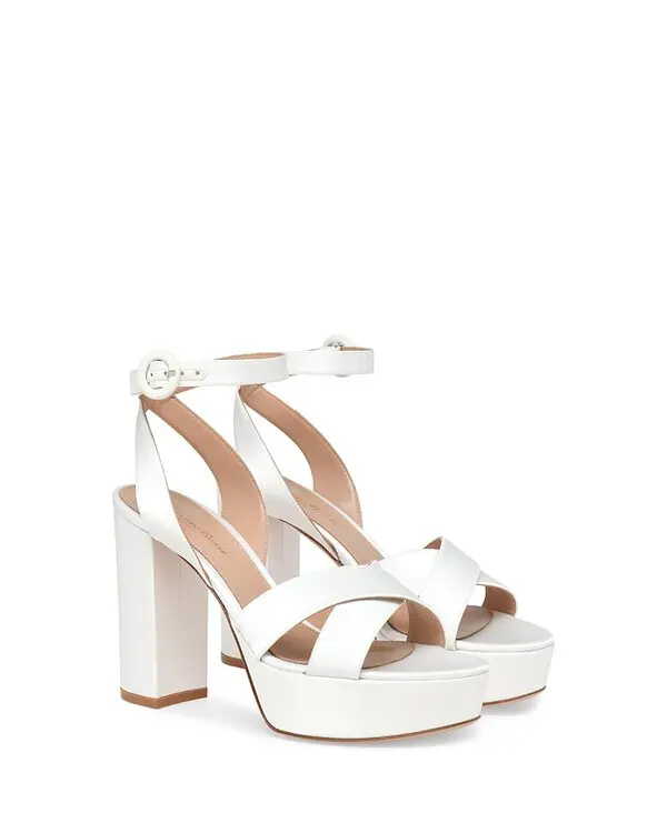 GIANVITO ROSSI Sabrina Sandals - White Satin