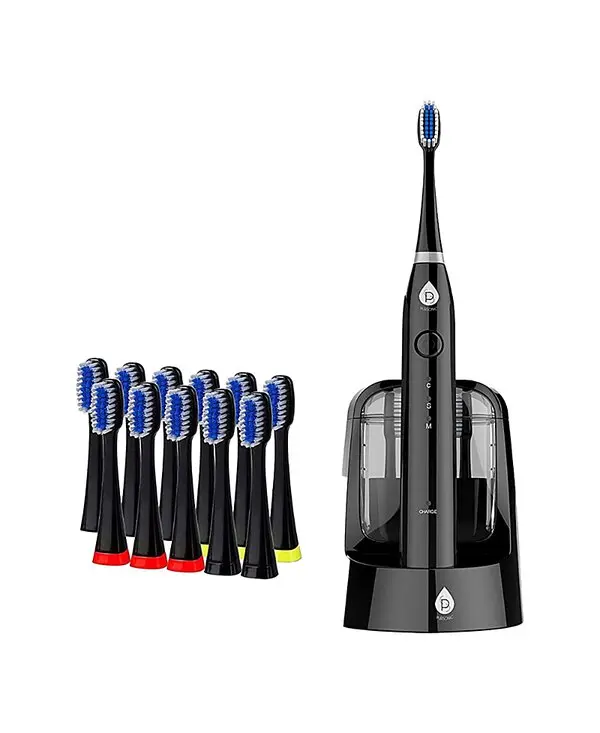PURSONIC Electric Smart Series Rechargeable Toothbrush With Uv Sanitizing Function - Black