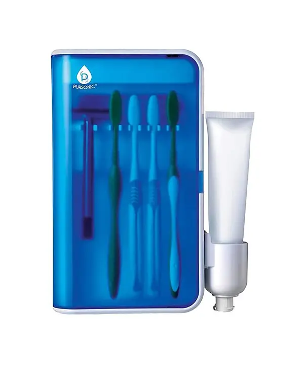 PURSONIC Uv Family Toothbrush Sanitizer With Ac Adapter - Blue And Grey