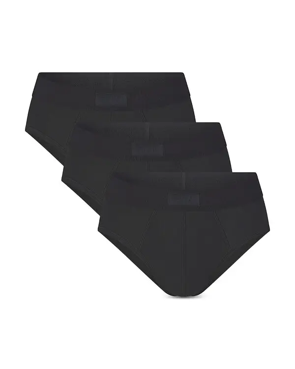 SKIMS Cotton Briefs, 3 Pack - Onyx
