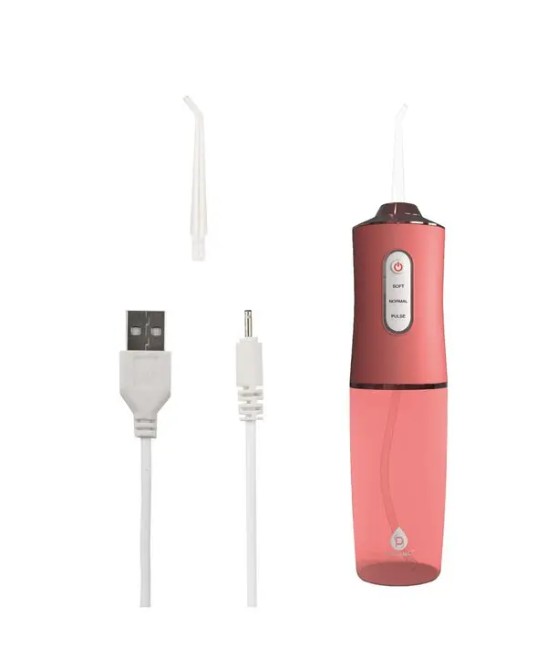 PURSONIC Usb Rechargeable Water Flosser Helps Remove Plaque & Dilute Harmful Toxins - Pink