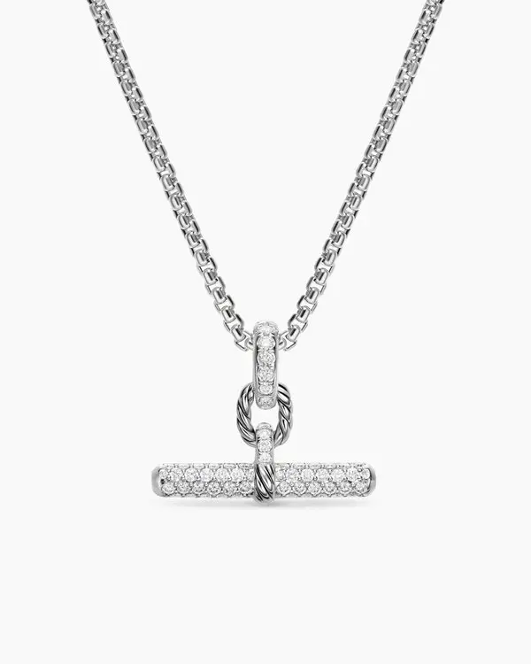 David Yurman Dy Madison® Toggle Pendant In Sterling Silver With Diamonds - Diamond