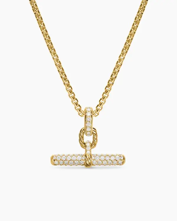 David Yurman Dy Madison® Toggle Pendant In 18k Yellow Gold With Diamonds - Diamond