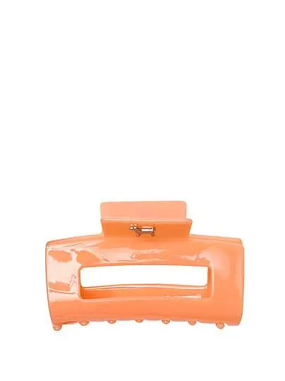Pink Claw Clip With Dog Detail - Orange