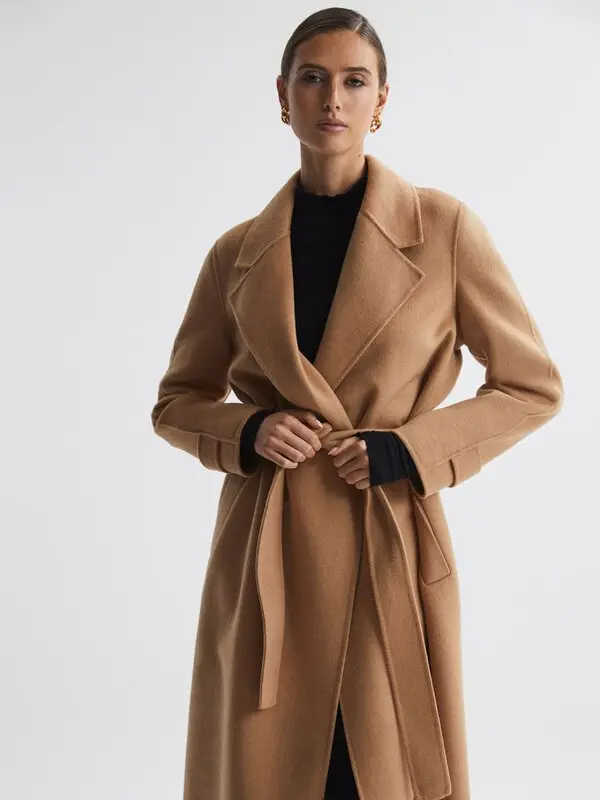 REISS Wool Blend Belted Coat