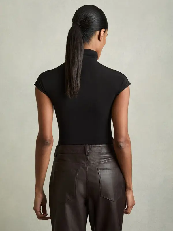 REISS High-neck Jersey Bodysuit