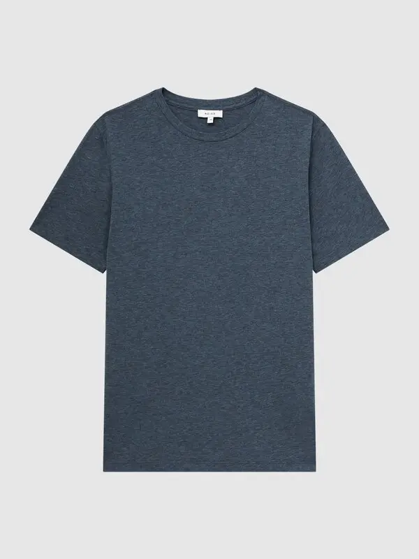 REISS Blessairforce Melange Bless Crew Neck T-shirt - Blue