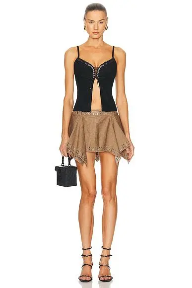 LUDOVIC DE SAINT SERNIN Eyelet Cleavage Top