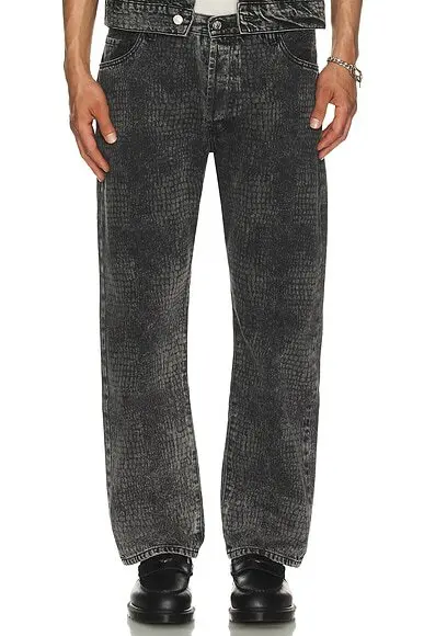 Aries Lasered Croc Lilly Jeans