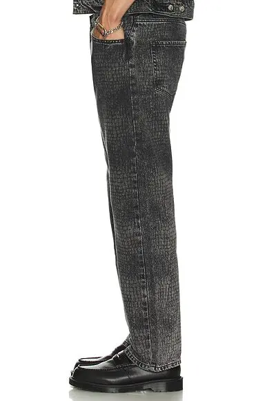 Aries Lasered Croc Lilly Jeans