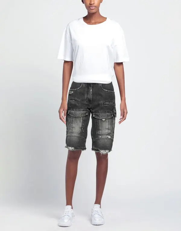 Givenchy Distressed Denim Cargo Shorts