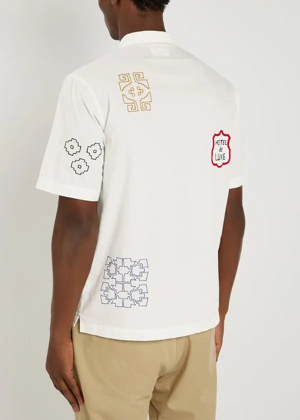 Universal Works Minari Embroidered Cotton-poplin Shirt